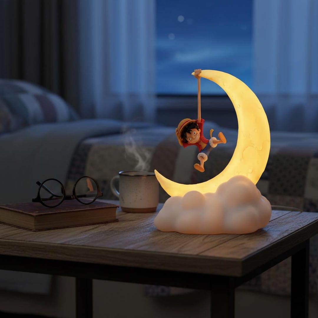 Luffy Moon Lamp | Anime Night Light | One Piece Fan Gift - Etsy