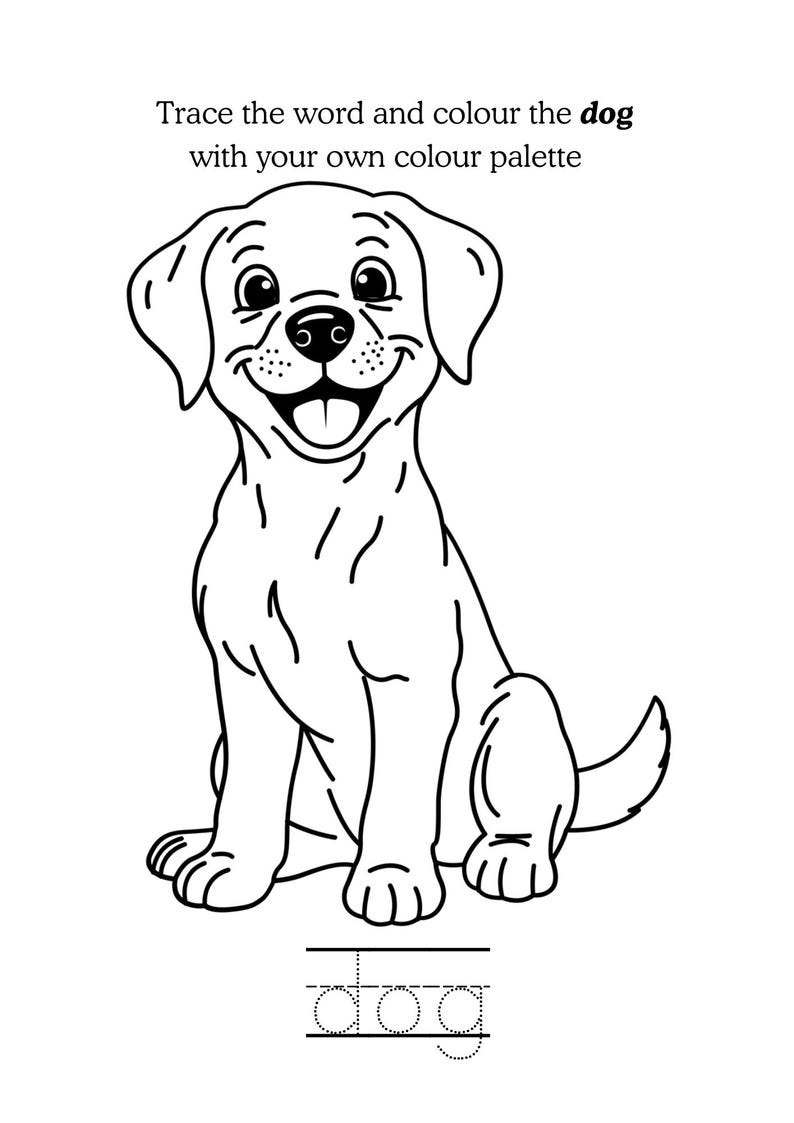 Let’s Learn Pets | Printable Learning Book | Tracing, Drawing ...