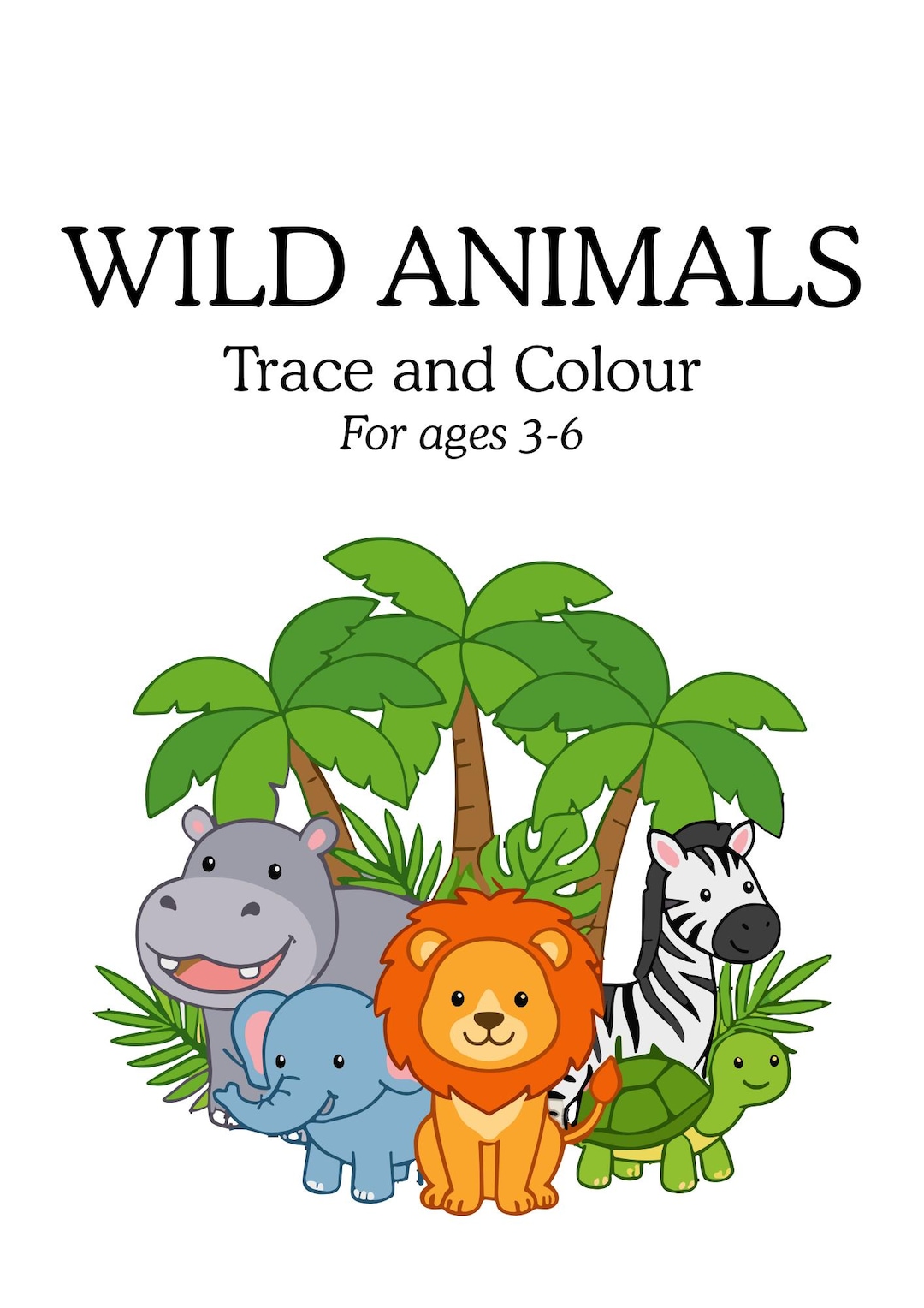 Let’s Learn Wild Animals | Printable Learning Book | Tracing, Drawing ...