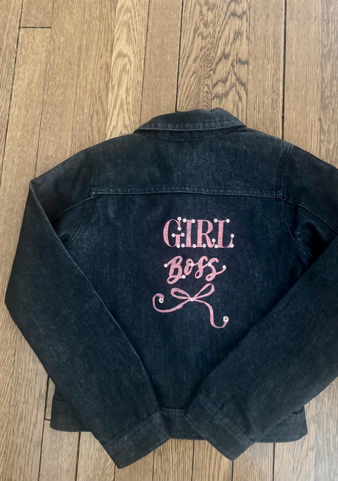 Upcycled Girl’s ‘girl Boss’ Jean Jacket - Etsy