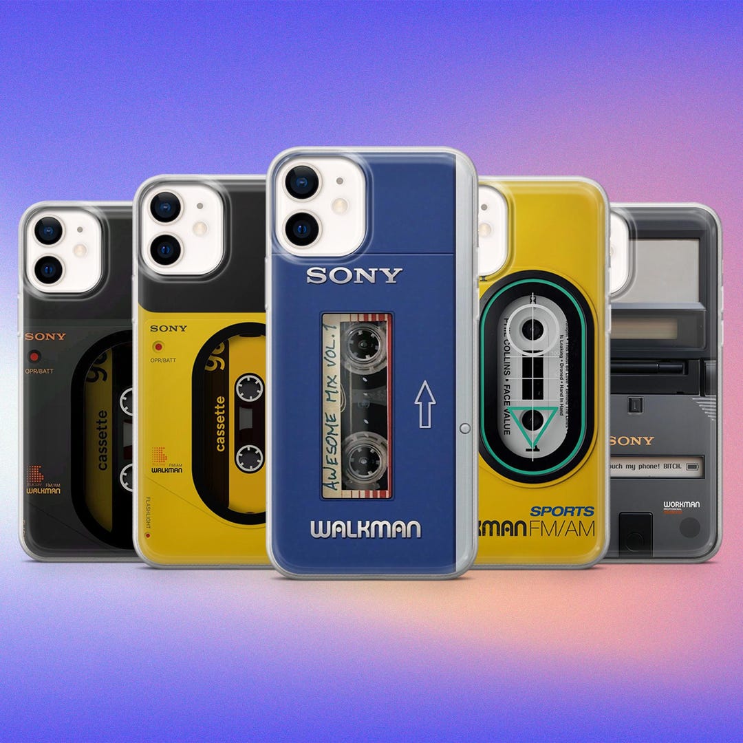 Walkman Phone Case Cassette Retro Tech Cover for iPhone 17, 17pro, 16 ...