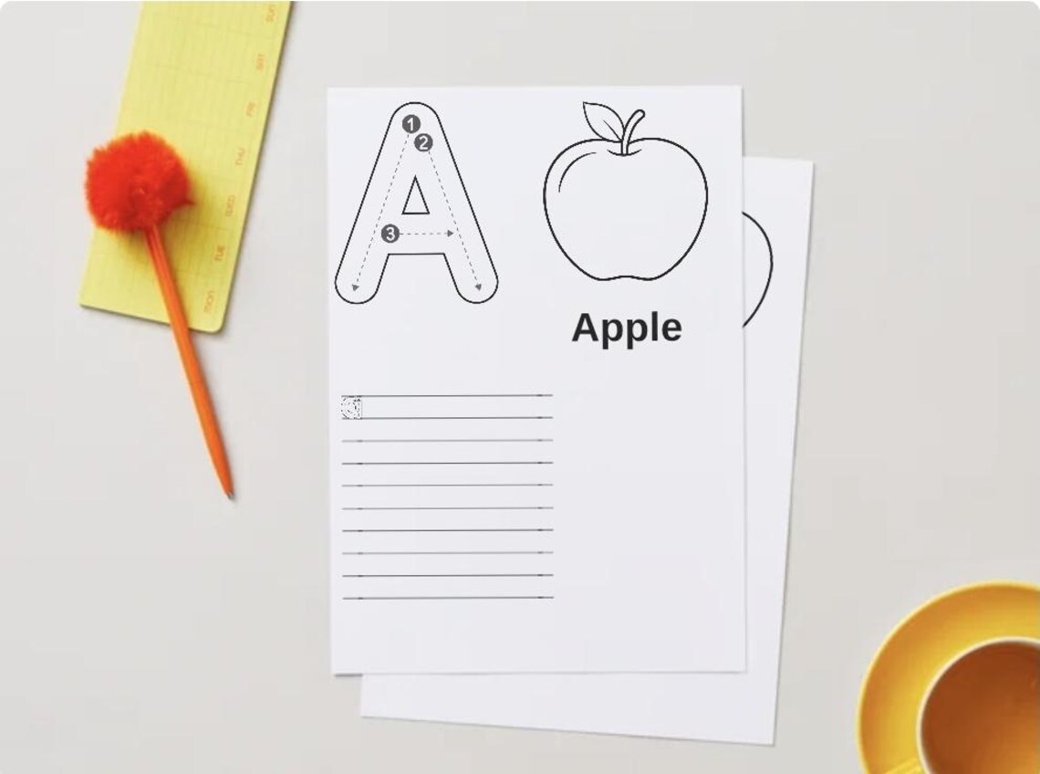 Alphabet Tracing Worksheets, ABC Letter Practice, Preschool Handwriting ...