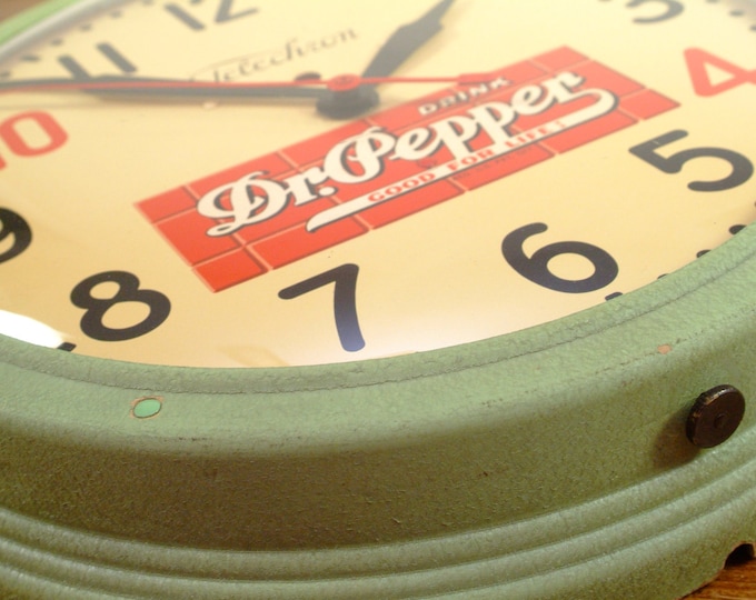 Vintage 1940's Telechron Dr. Pepper Advertising Clock - Etsy
