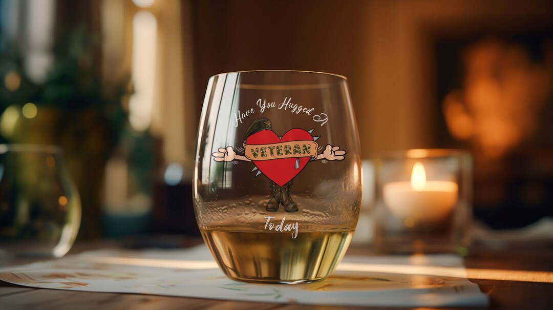 Veteran Whiskey/wine Glass, American Veteran, Dad Veteran, Daughter ...
