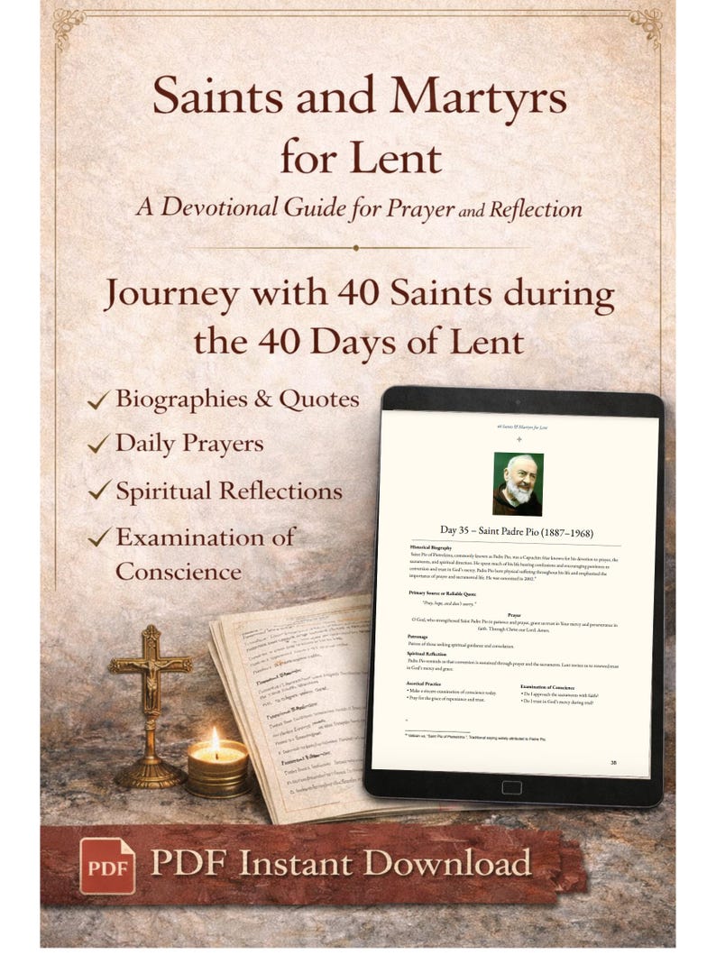 40 Saints and Martyrs for Lent - Catholic Daily Devotional PDF With ...
