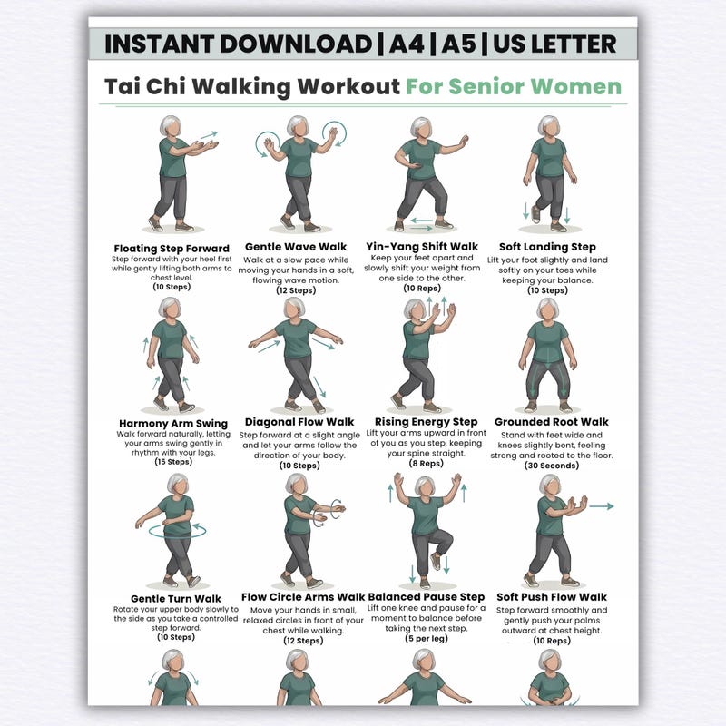 Tai Chi Walking Printable - Etsy