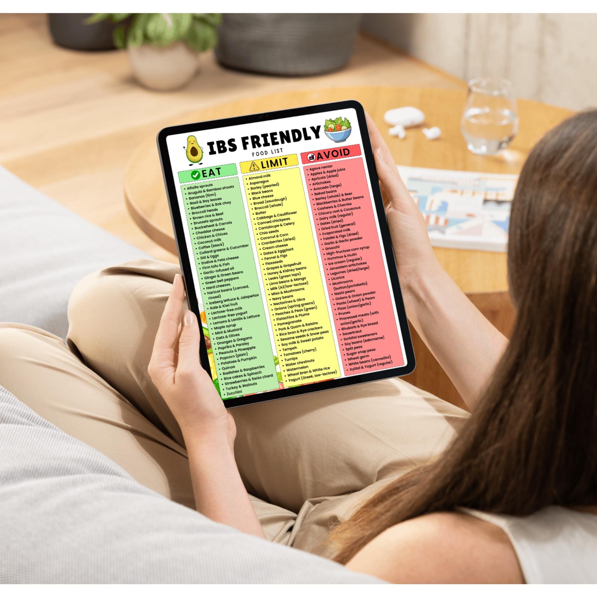 Ibs-friendly Food List Printable | Low FODMAP, IBS Diet Chart & Grocery ...