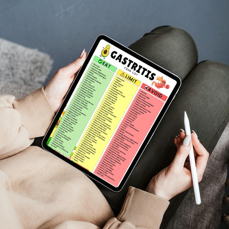 Gastritis Food List Printable | Low Acid and Stomach-friendly Foods ...