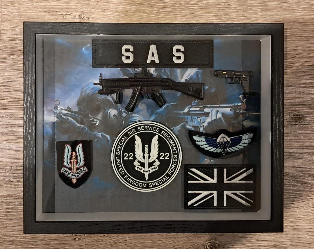 SAS Military Shadow Box: 22 SAS Regiment Badges & Patches - Etsy