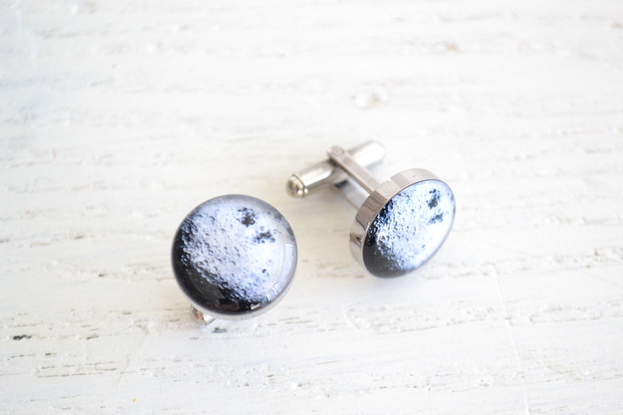 Moon Cufflinks for Men Solar System Inspired Cuff Links for | Etsy