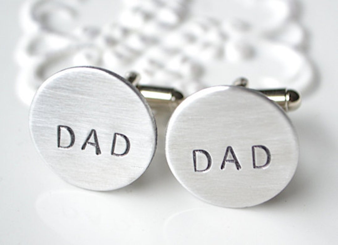 Dad Hand Stamped Cufflinks Keepsake Gift for Father on - Etsy