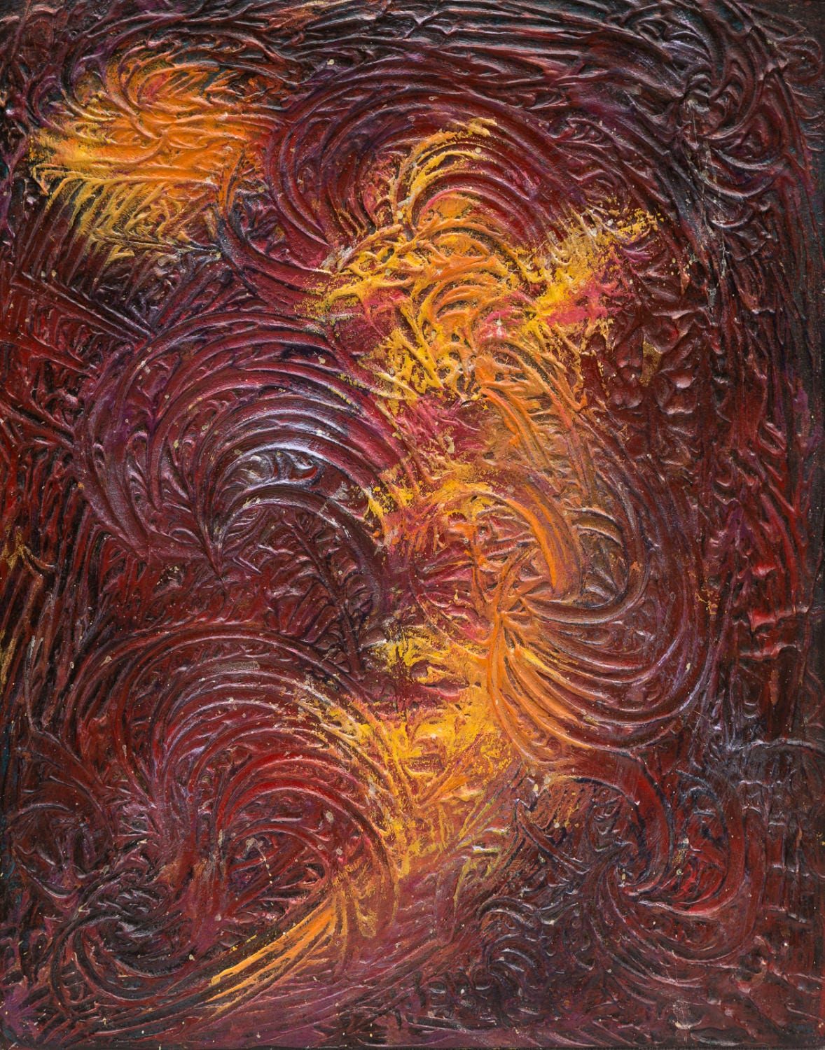 Maroon and Gold Abstract Painting 22x28 Acrylic Canvas Wall - Etsy India