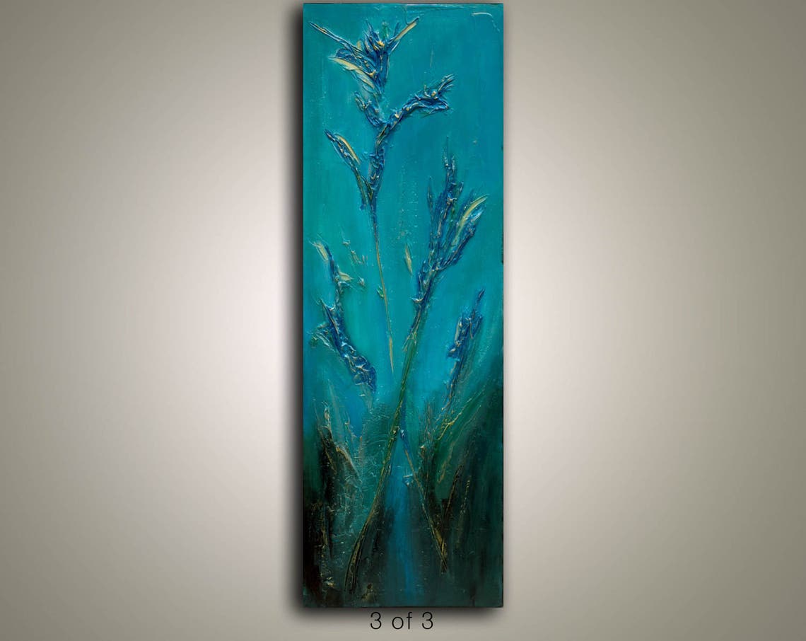 Triptyque Painting Acrylic Abstract Textured Canvas Painting - Etsy France