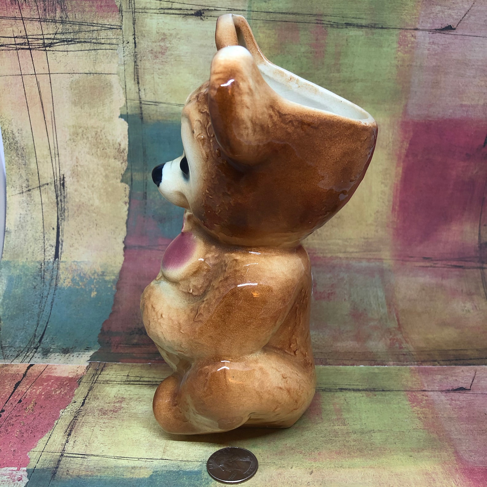 Vintage Royal Copley Teddy Bear Licking Lollipop Flower Planter Vase - Etsy