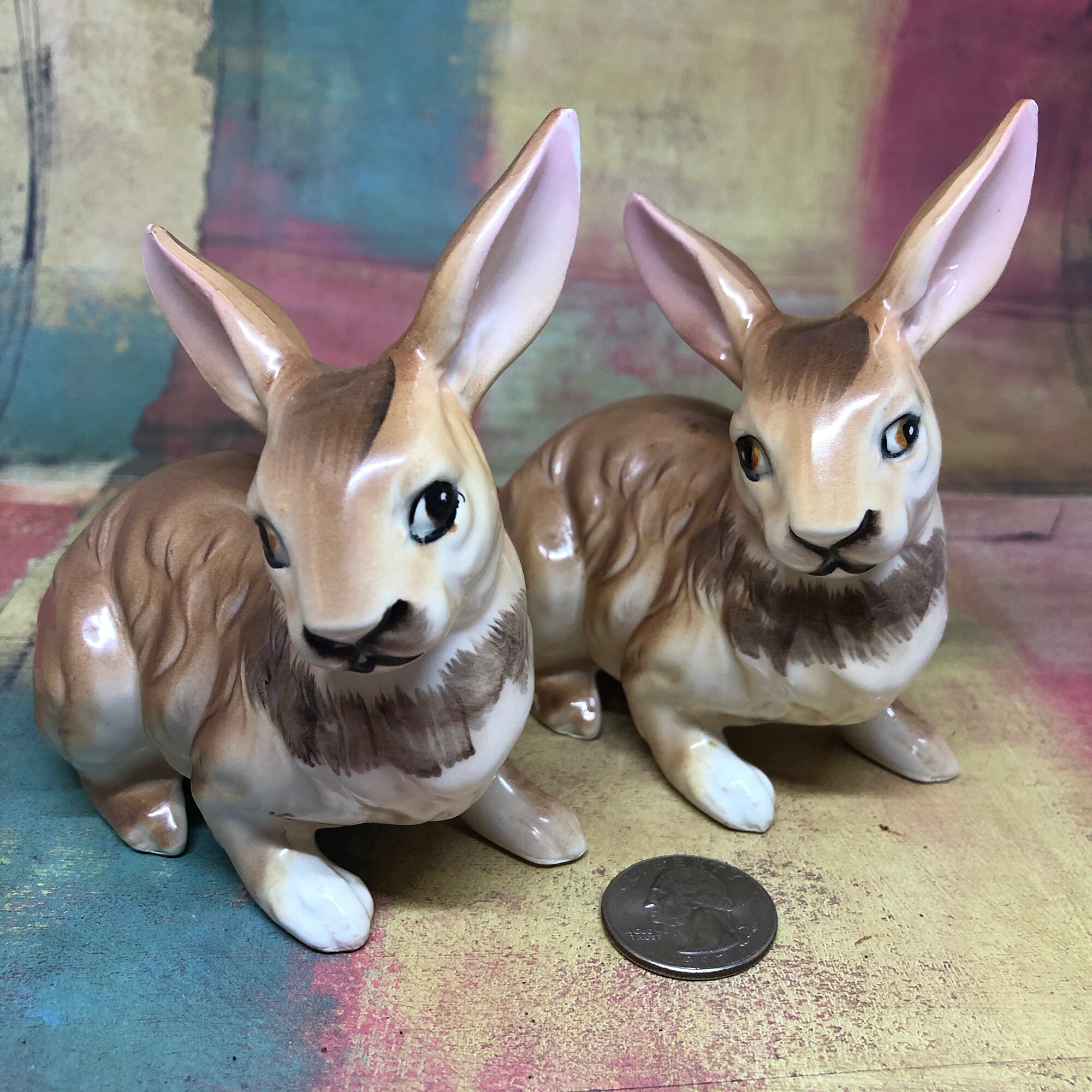 Vintage Lefton Brown Rabbit - Etsy