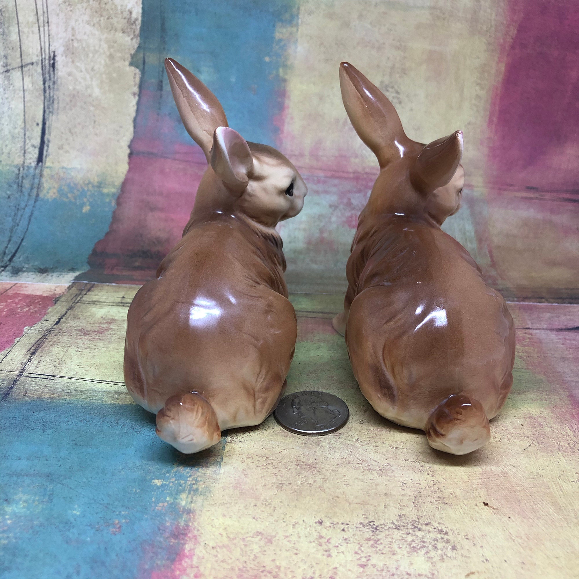 Vintage Lefton Brown Rabbit - Etsy