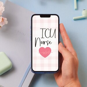 ICU Nurse Wallpaper Background Instant Digital Download Nursing ...