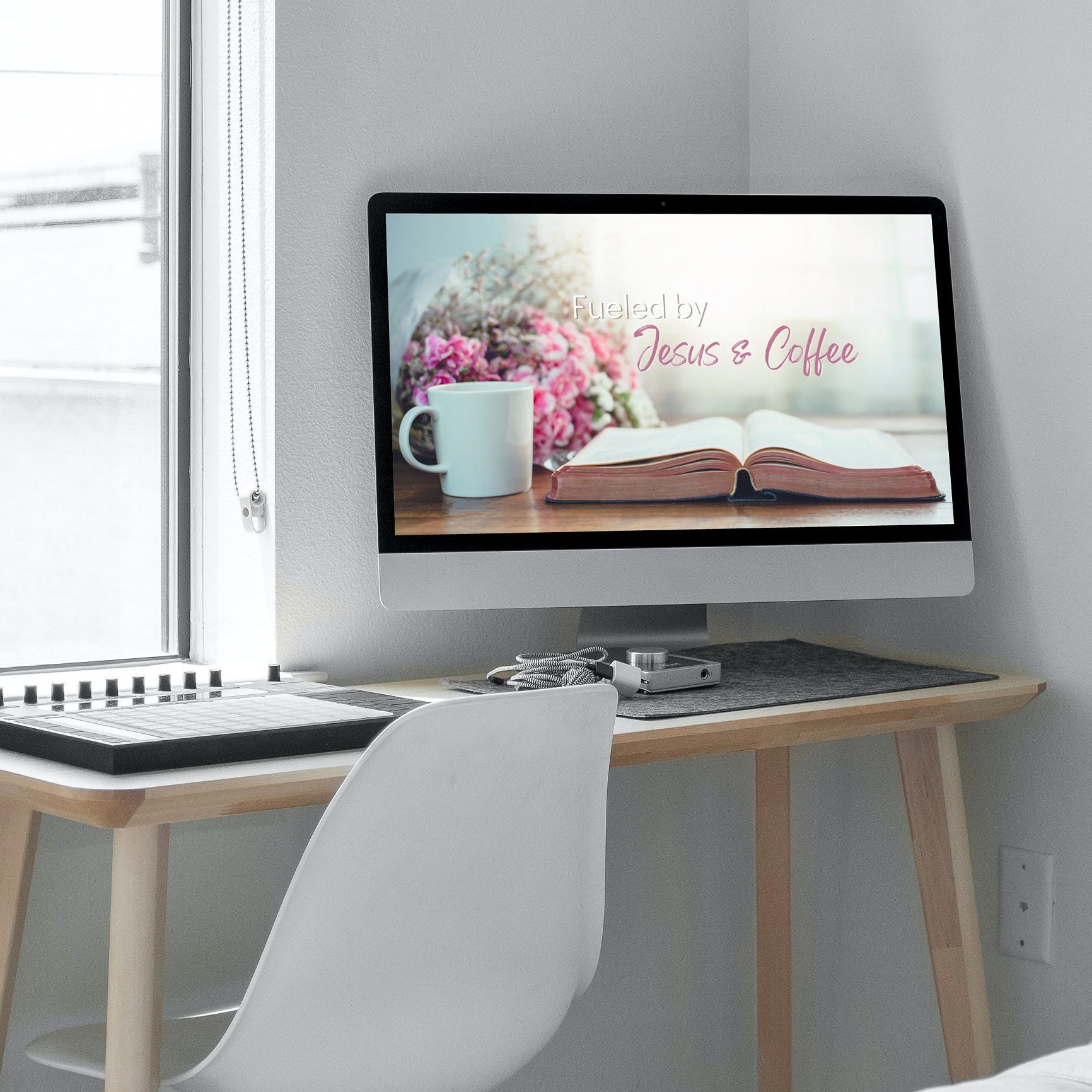 4k Fueled by Jesus and Coffee Desktop Wallpaper Christian Computer ...