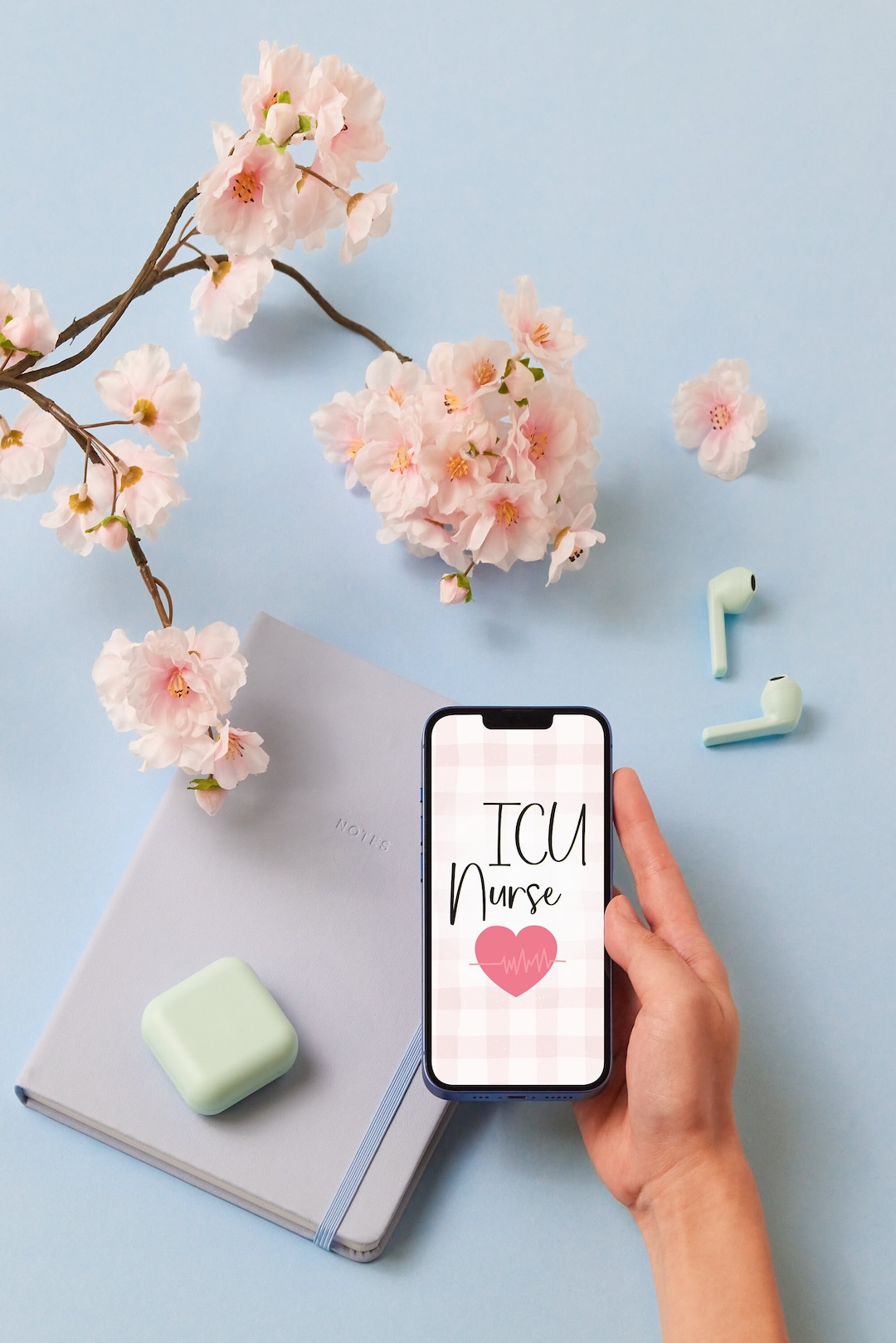 ICU Nurse Wallpaper Background Instant Digital Download Nursing ...