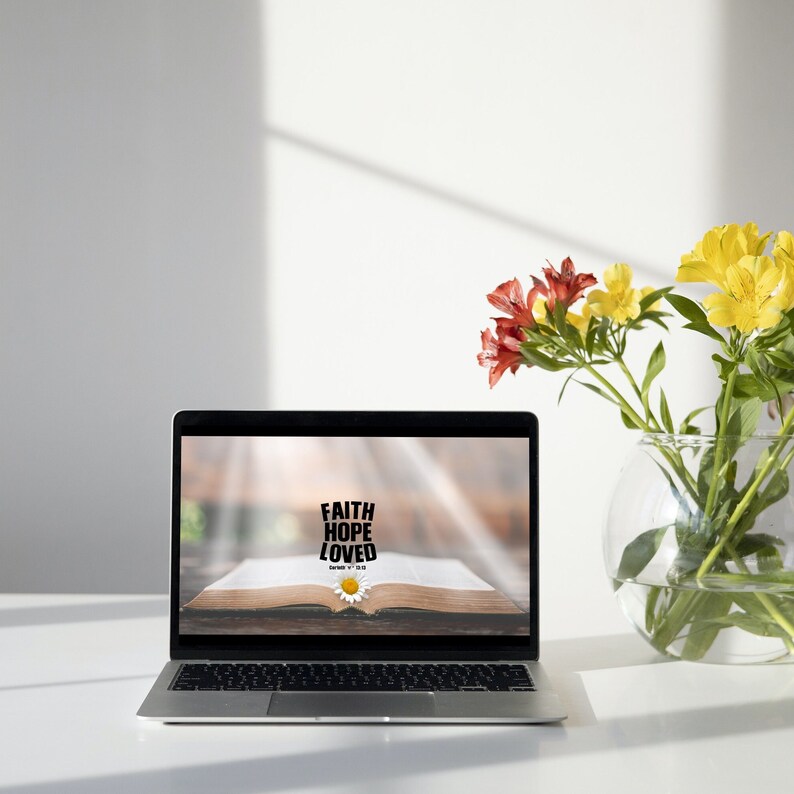 4k Faith Hope Loved Desktop Wallpaper Bible Verse Computer Background ...