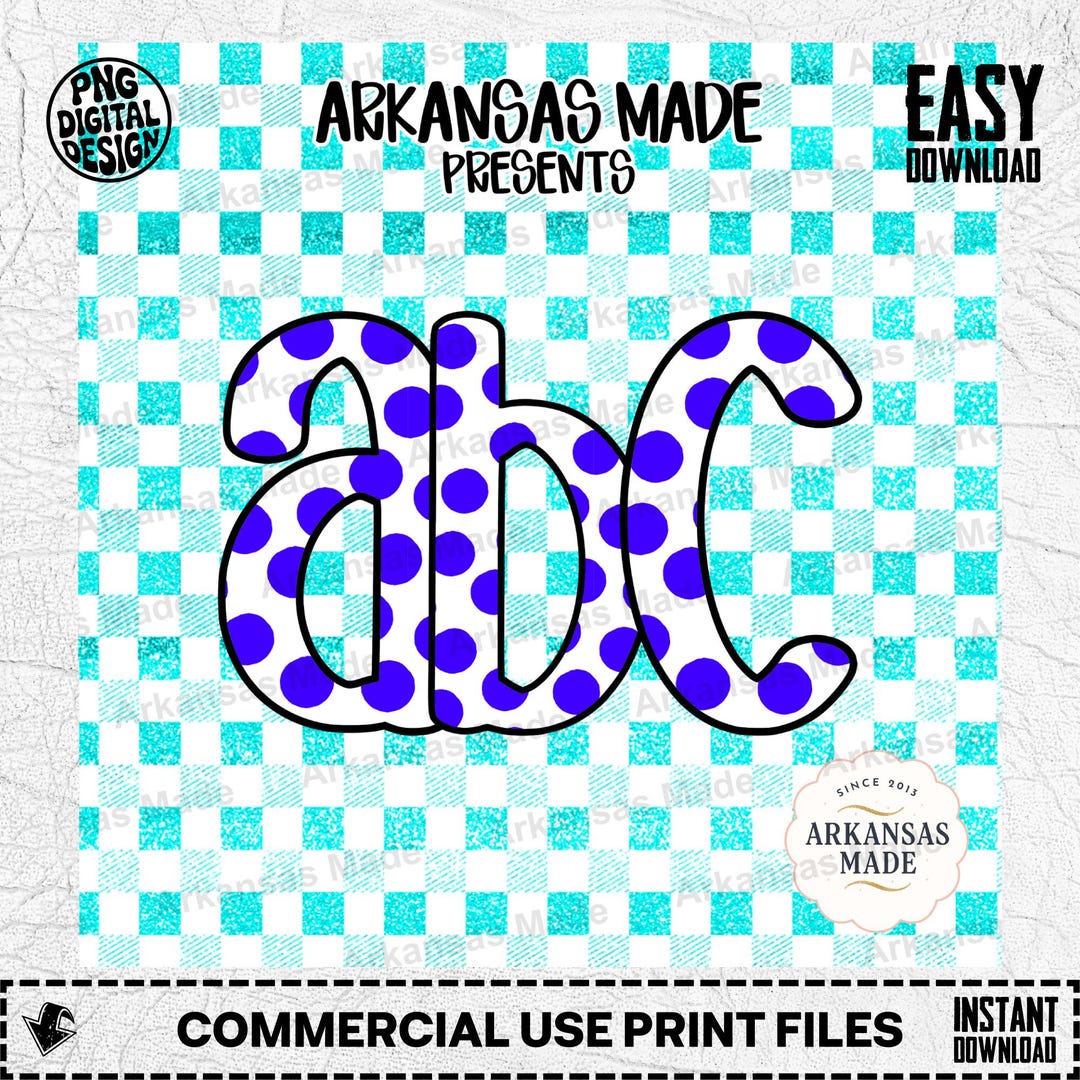 Polka Dot Alphabet Letters Digital Download Alpha Set | Blue Polka Dots ...