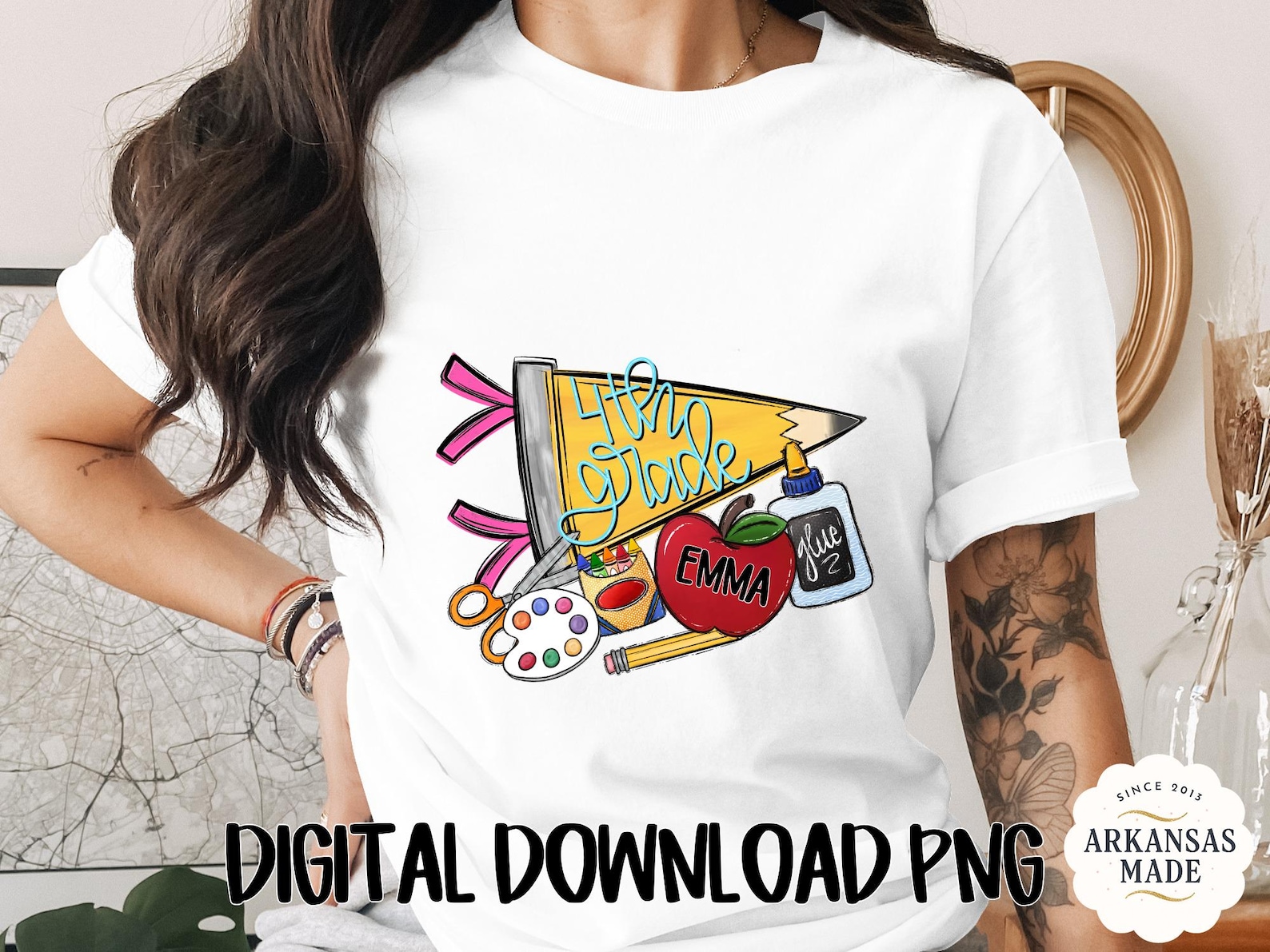 4th Grade Teacher Back to School Digital Design, Fourth Grade School ...