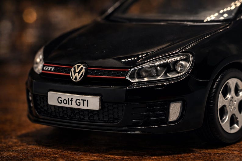 Black VW Golf GTI Diecast Model Car | 1:36 Scale Alloy Hot Hatch ...