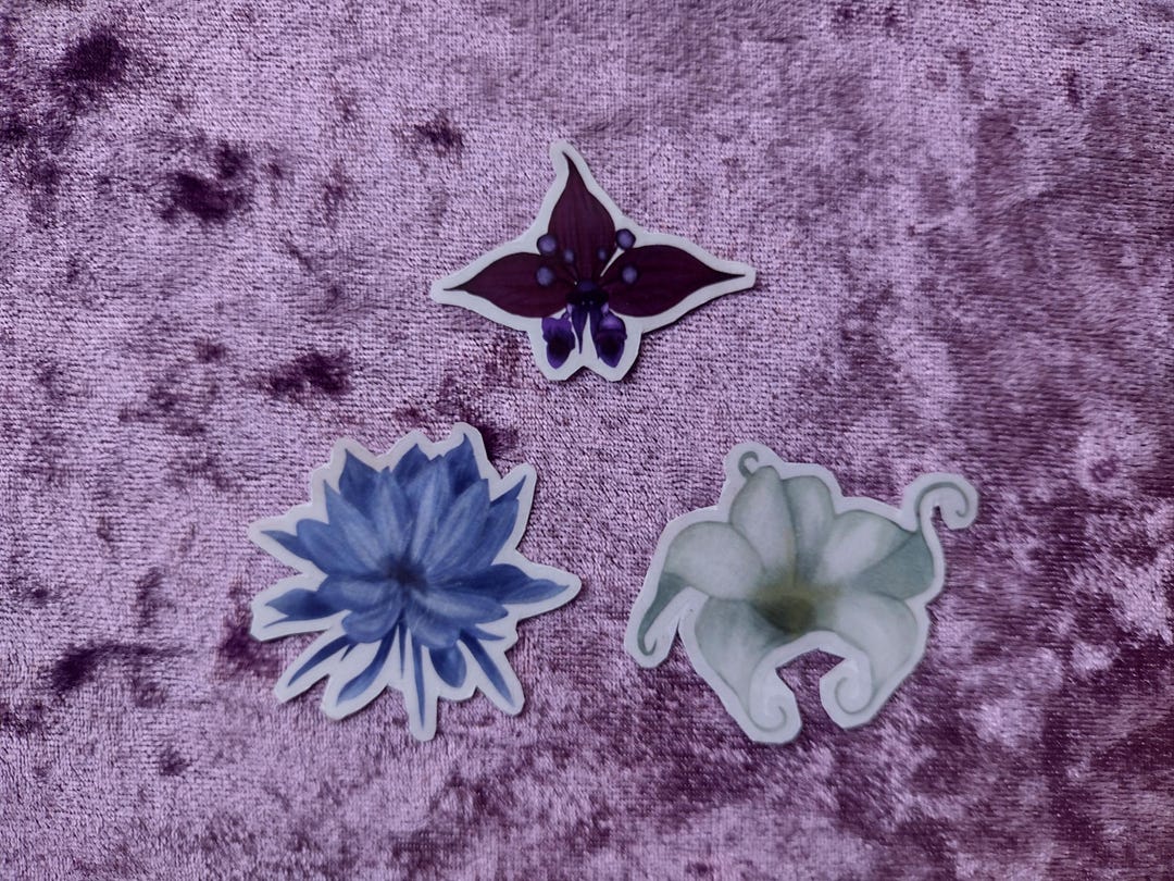 Night Garden Flower Transparent Sticker Pack | Whimsigoth Journal ...