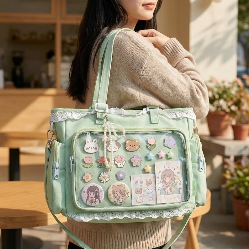 Kawaii Anime Ita Bag Crossbody – Japanese Pin Display Bag With Window ...