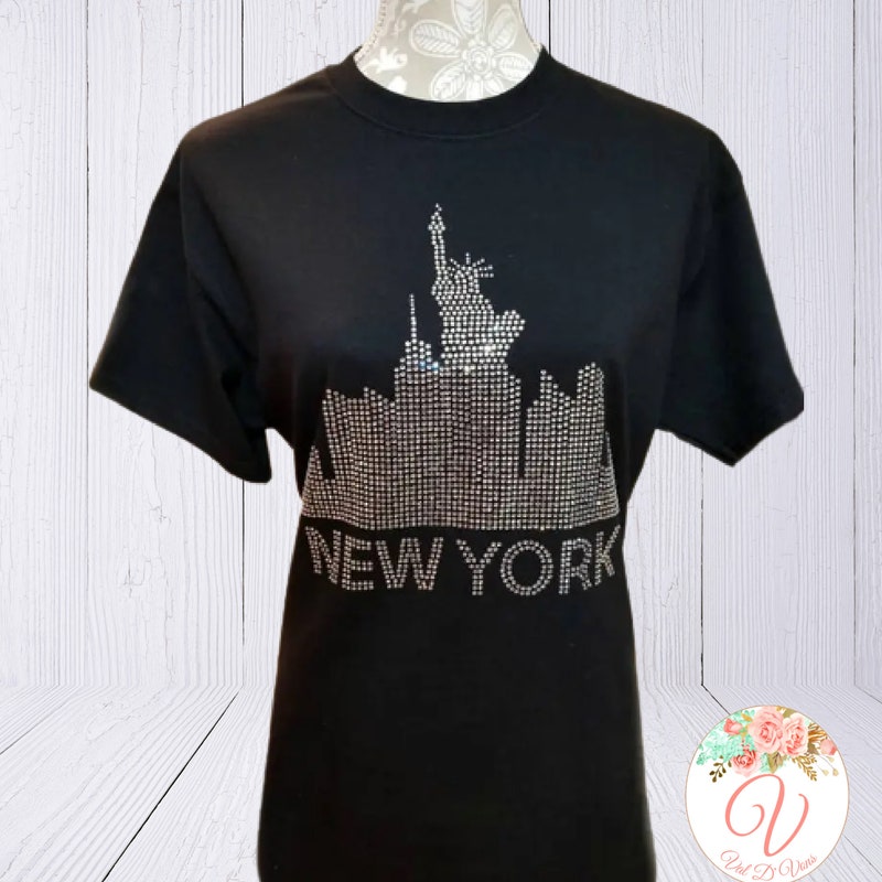 Rhinestone T Shirt - Etsy