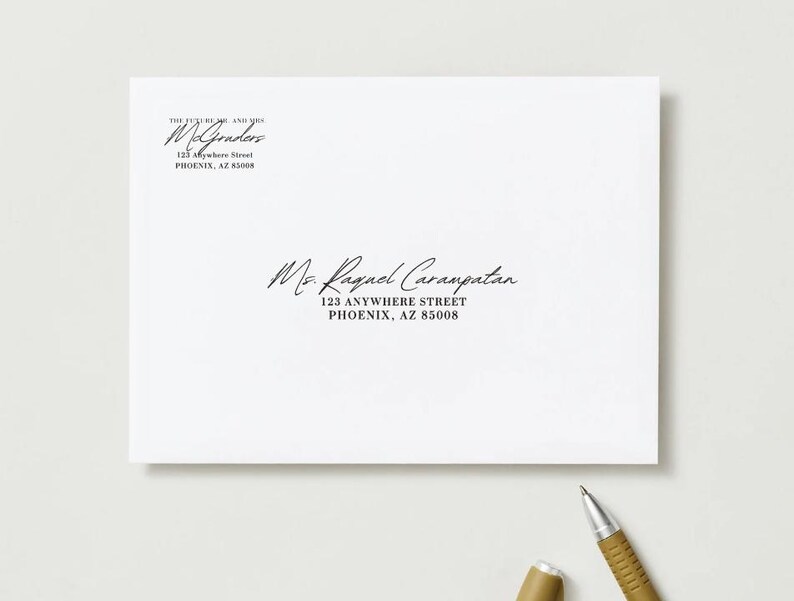 Custom Wedding Envelope Addressing | Bulk Guest Addressed Envelopes ...