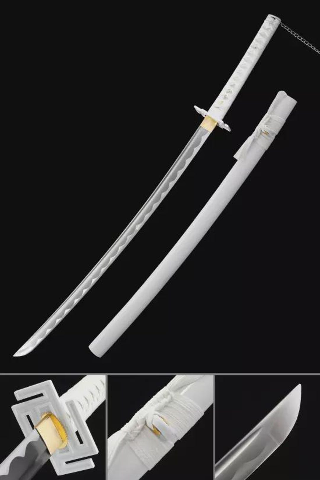 Handmade Ichigo Kurosaki Zangetsu Katana – Bleach Anime Cosplay Prop - Etsy