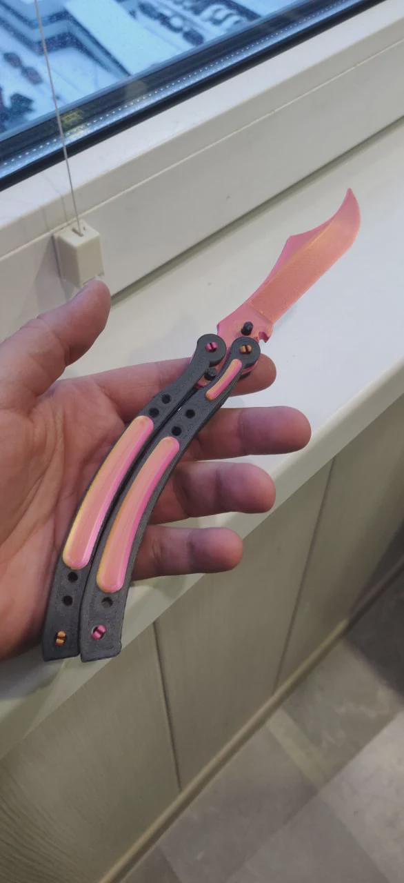 3D Printed CSGO Style Butterfly Knife Replica - Etsy