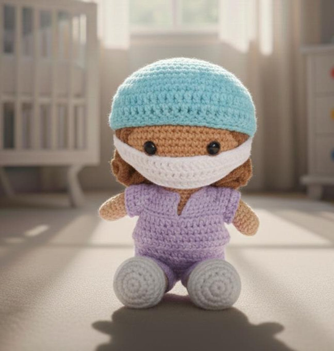 Healthcare Hero Doll Crochet Pattern, Medical Scrubs Outfit Amigurumi ...