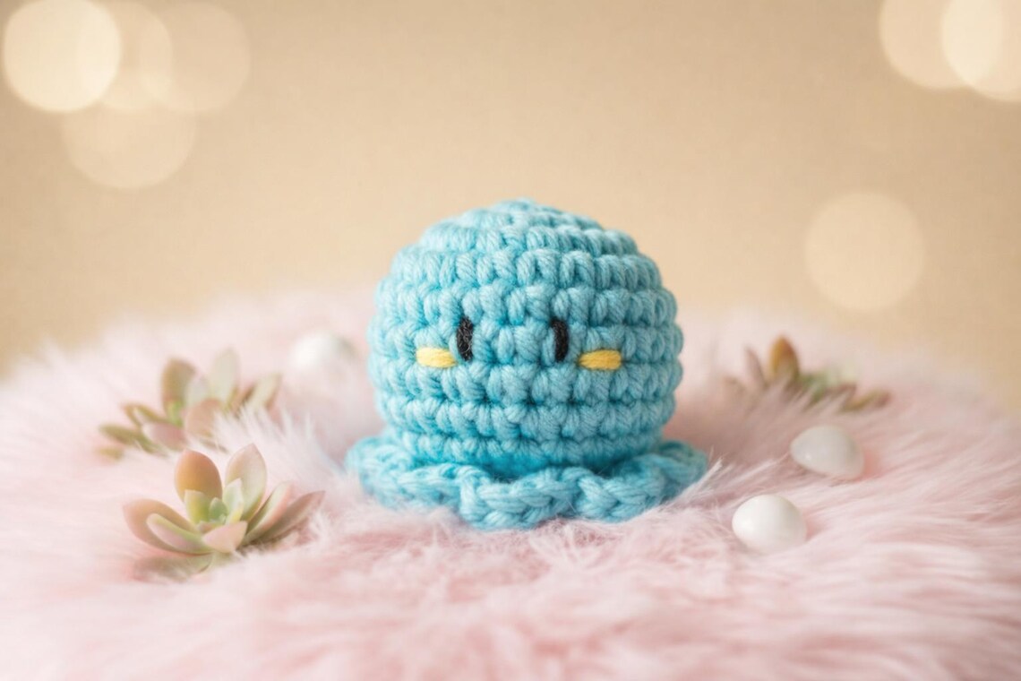 Octopus Keychain Crochet Pattern | No Sew Amigurumi | Digital Download ...