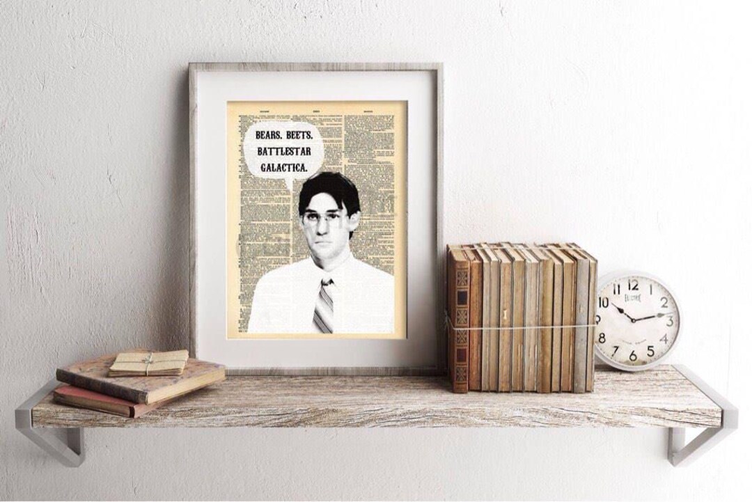 The Office Jim Halpert as Dwight Schrute Dictionary Art Print - Etsy