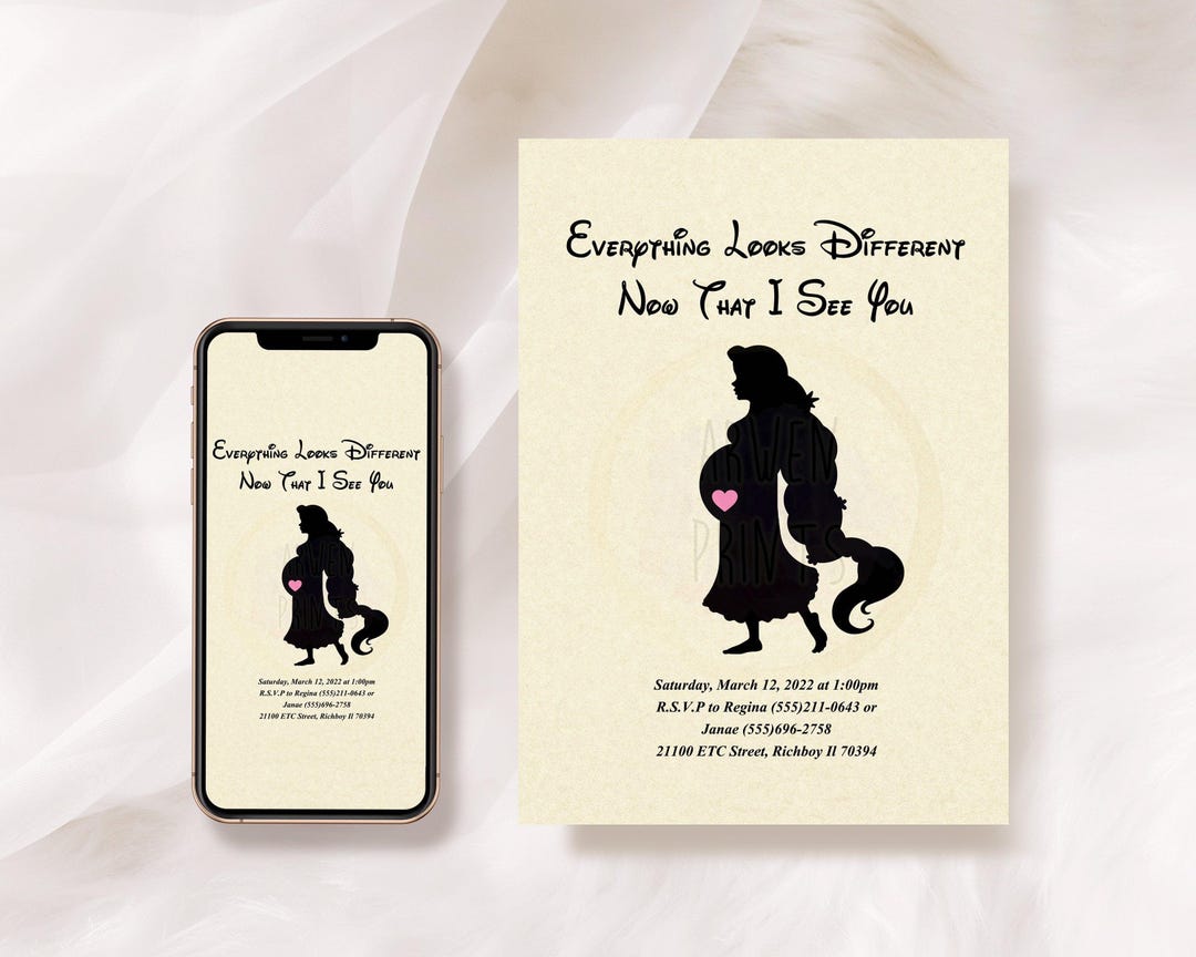 Tangled Rapunzel Baby Shower Customizable Invitation [digital File] - Etsy