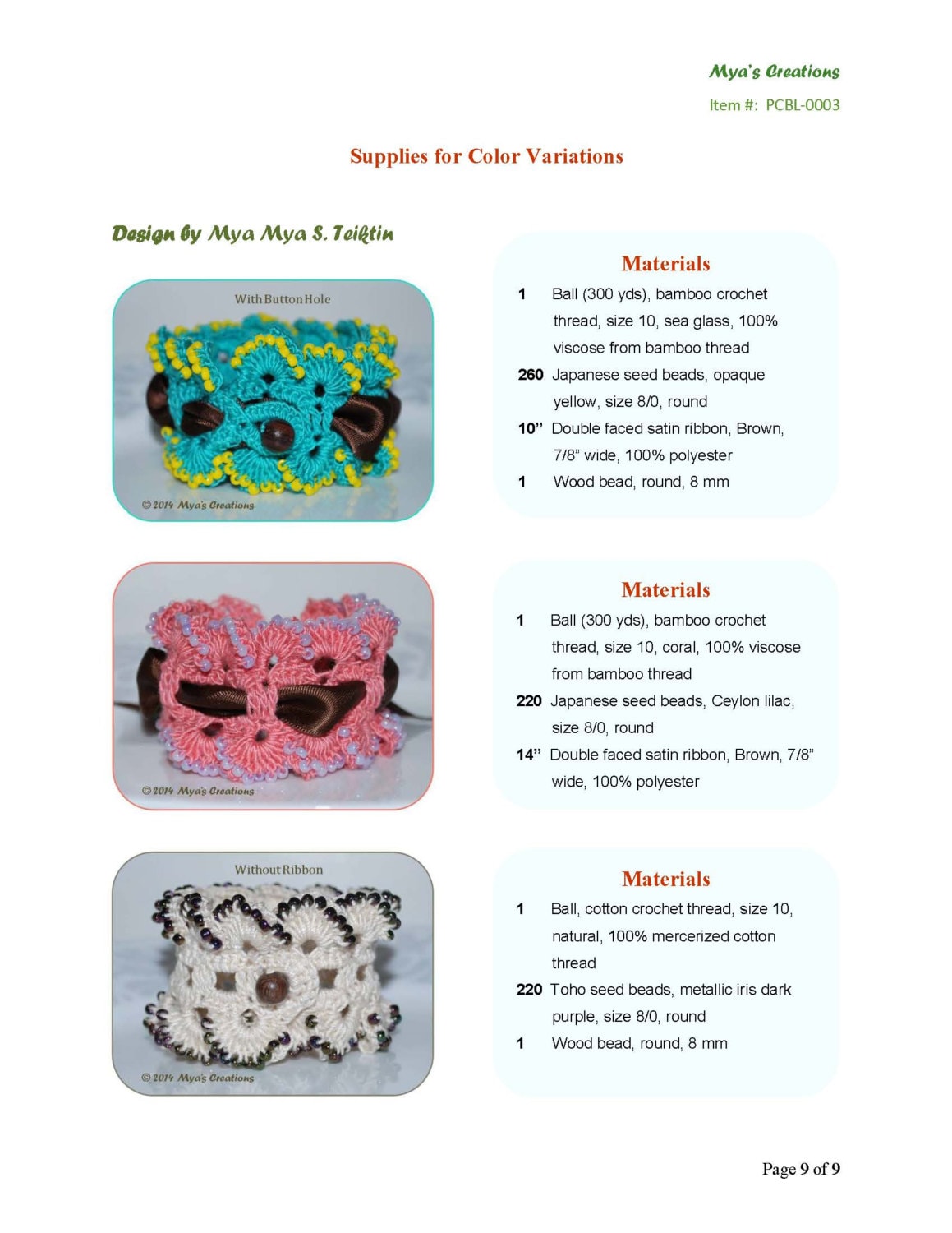 PDF Crocheted Bracelet Tutorial, How to Make a Beaded Petal Crochet ...