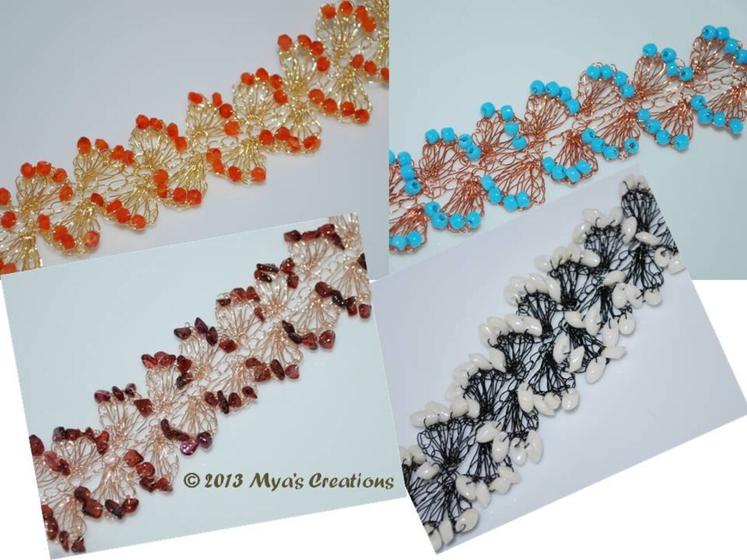 PDF Crocheted Wire Bracelet Tutorial, How to Make a Wavy Crocheted Wire ...