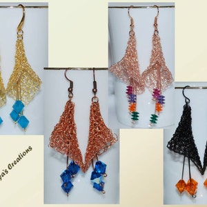 PDF Crocheted Wire Flower Earrings Tutorial, How to Make a Crochet Wire ...