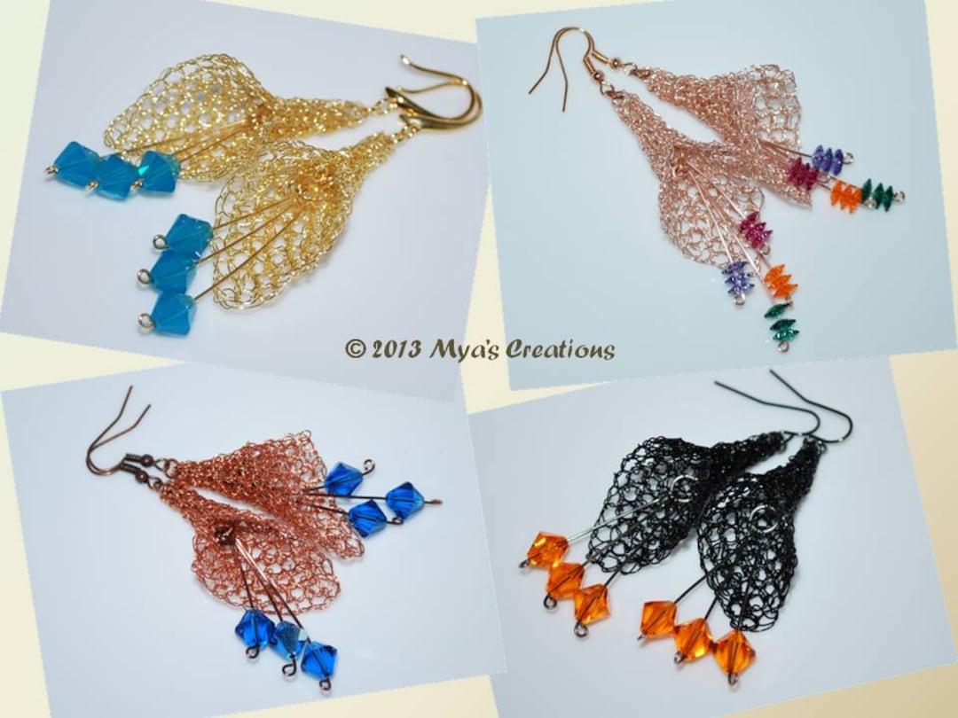 PDF Crocheted Wire Flower Earrings Tutorial, How to Make a Crochet Wire ...