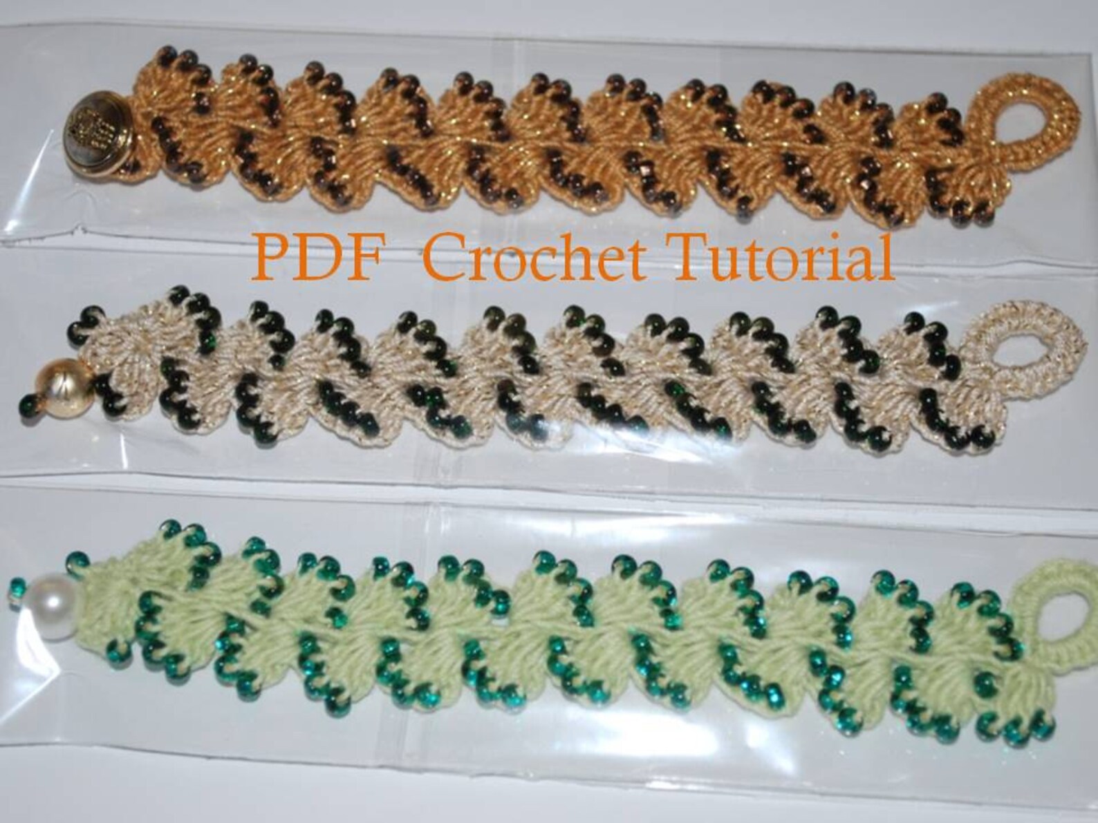 PDF Crocheted Bracelet Tutorial, How to Make a Wavy Crochet Bracelet ...