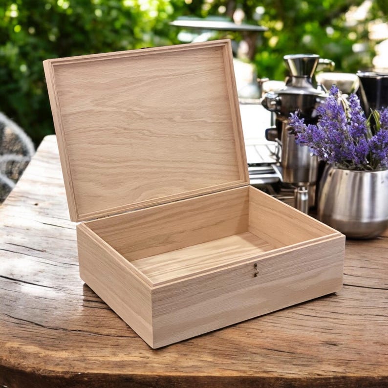 Handcrafted Wood Memory Box: Custom Laser Engraved Keepsake - Etsy