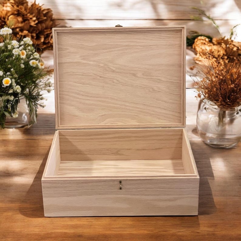 Handcrafted Wood Memory Box: Custom Laser Engraved Keepsake - Etsy