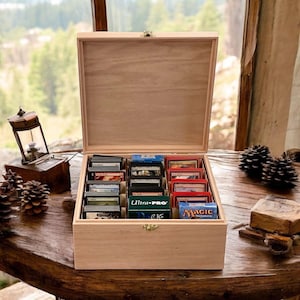 Custom Engraved Commander Deck Box | Oak, Maple, Cherry Hardwood TCG ...
