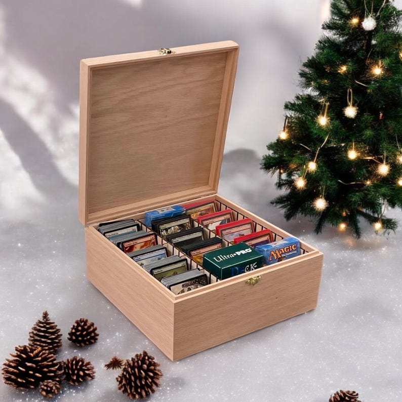 Custom Engraved Commander Deck Box | Oak, Maple, Cherry Hardwood TCG ...