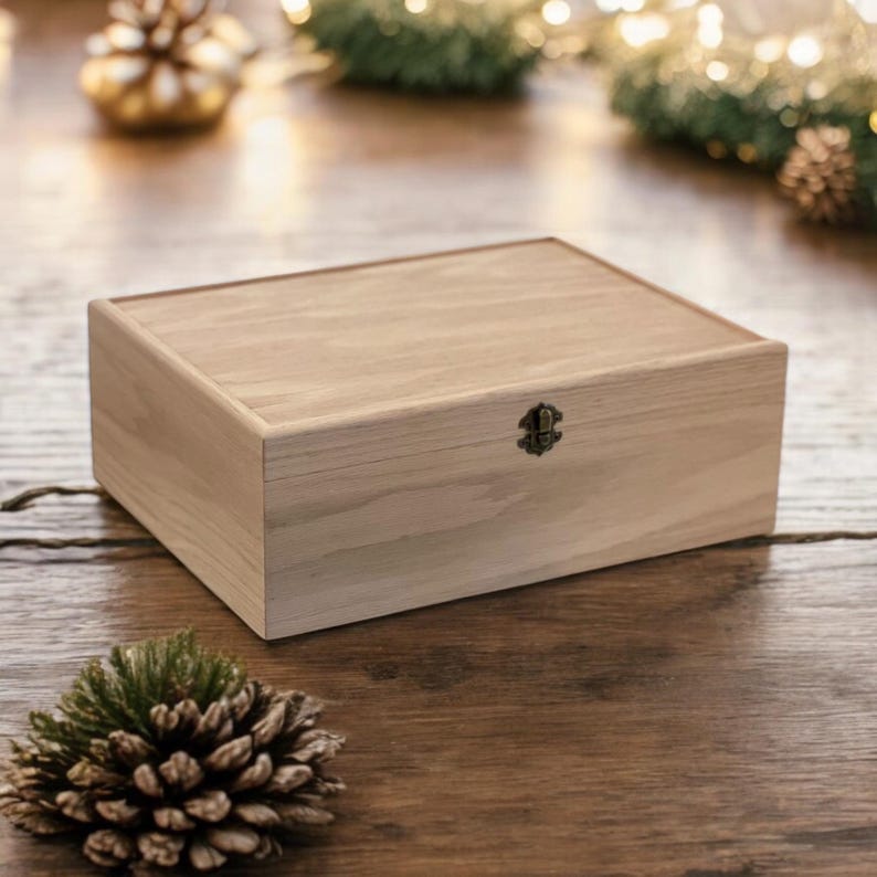 Handcrafted Wooden Keepsake Box: Custom Laser Engraved Memory Box - Etsy