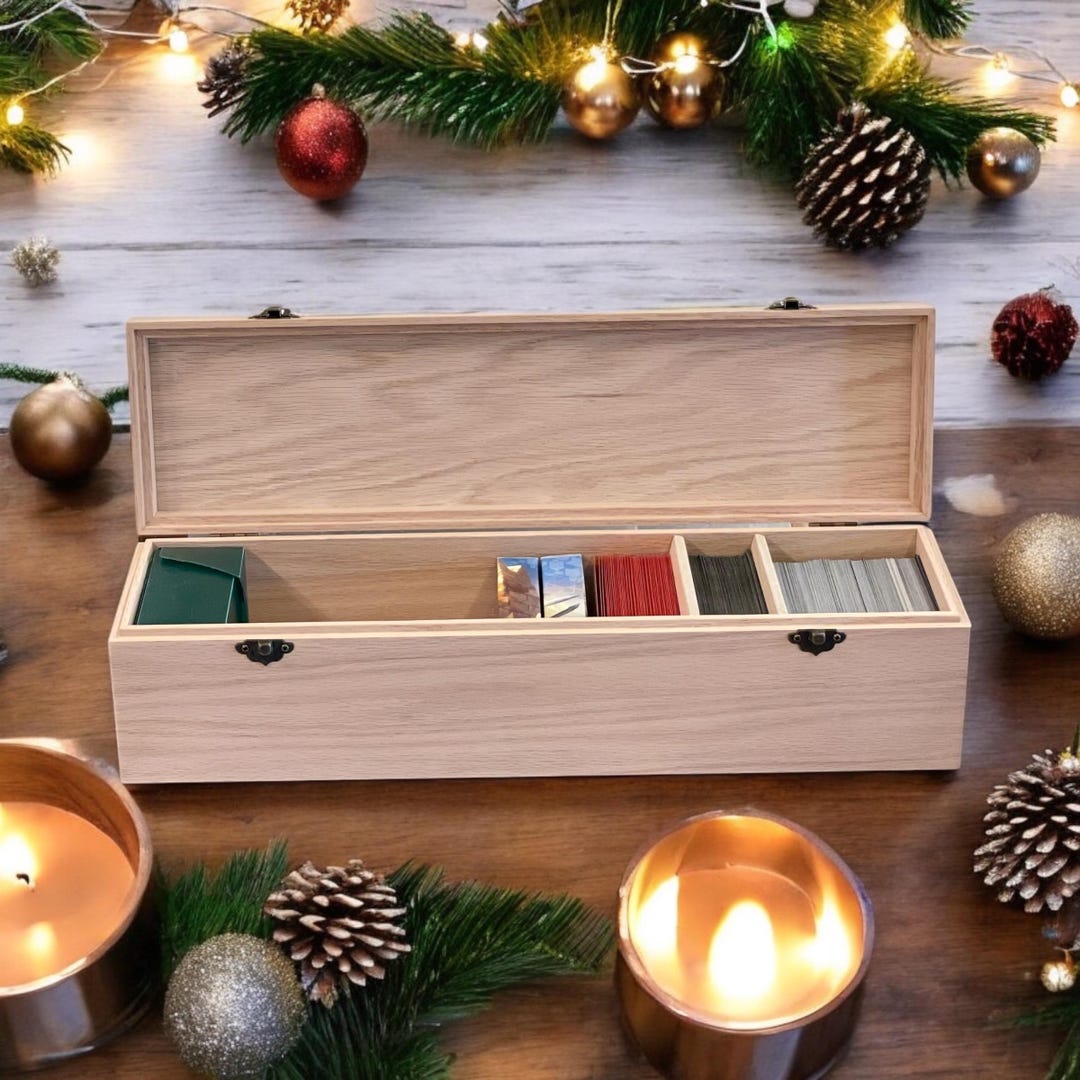 Handcrafted Wood Sports Card Storage Box: Holds 750+ Cards - Etsy