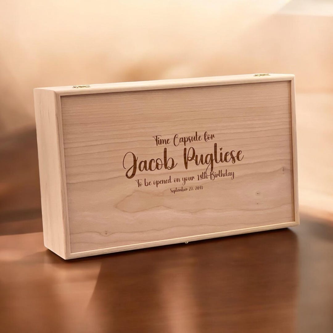 Time Capsule Keepsake Box Personalized Time Capsule First Birthday Box ...