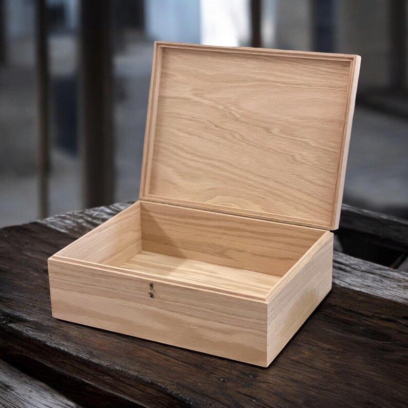 Handcrafted Wood Memory Box: Custom Laser Engraved Keepsake - Etsy
